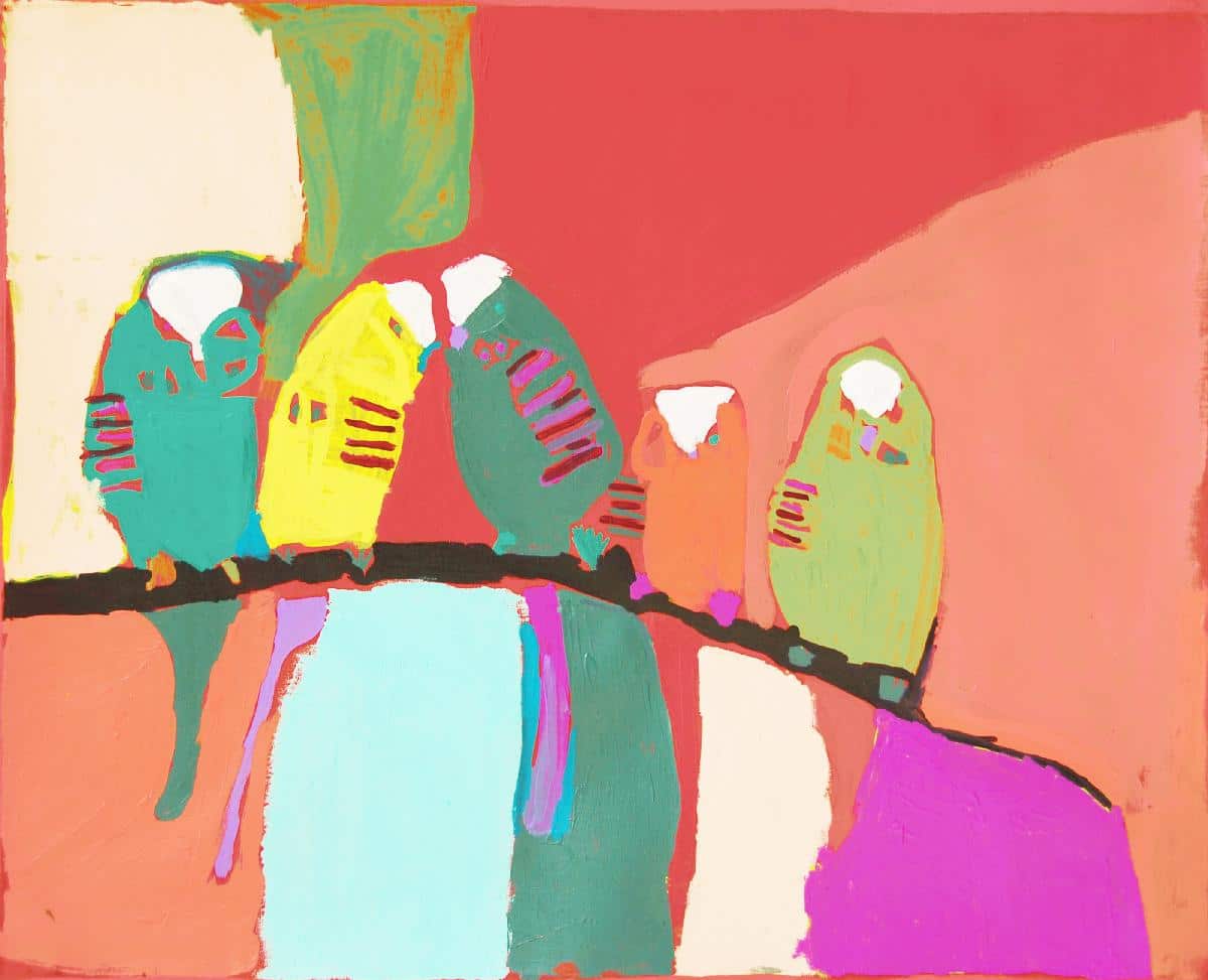 Birds that live around Yuendumu - Pandanus Aboriginal Art