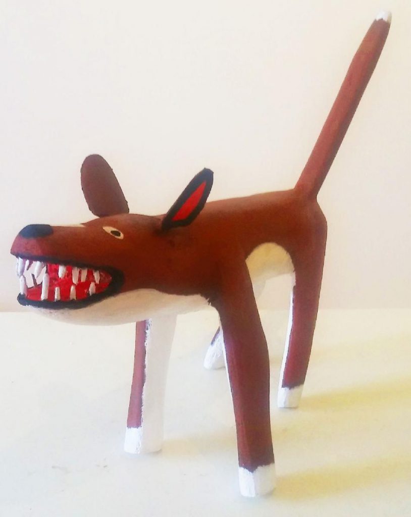 Little Camp Dog - Pandanus Aboriginal Art